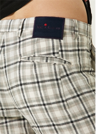 Kiton Erkek Bej Ekoseli Keten Bermuda 36 Us Kiton Erkek Bej Ekoseli Keten Bermuda 36 Us